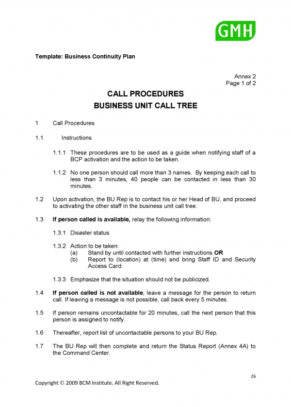 Call procedures and business unit call tree - BCMpedia. A Wiki Glossary ... Call procedures and business unit call tree - BCMpedia. A Wiki Glossary ...